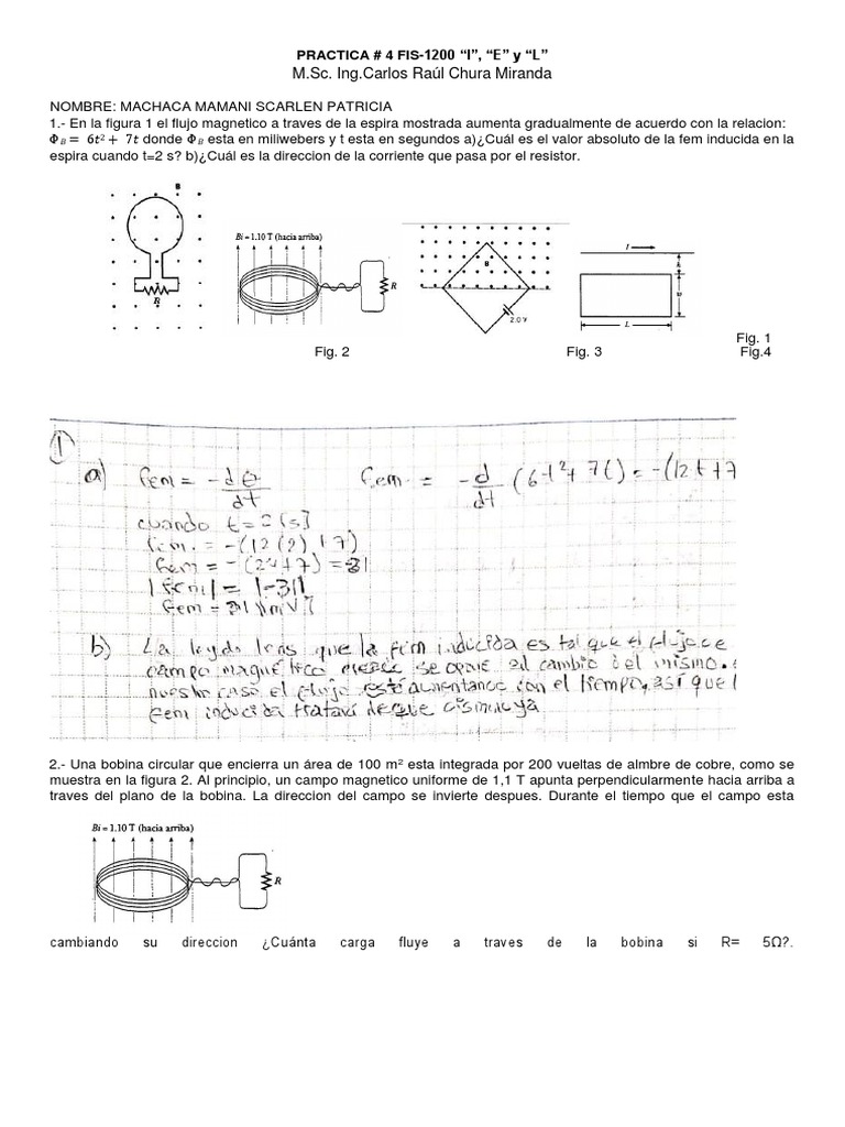 Practica4 2020 | PDF | Inductor | Corriente eléctrica