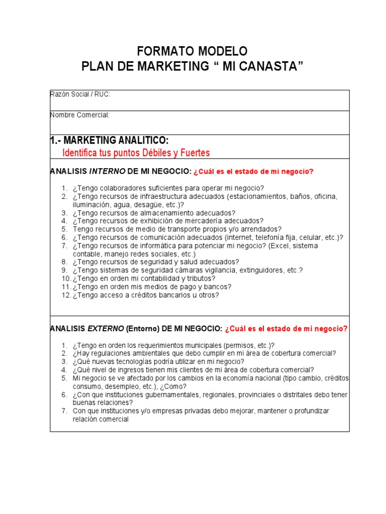 Plan-de-Marketing EJEMPLO | PDF | Marketing | Producto (Negocio)