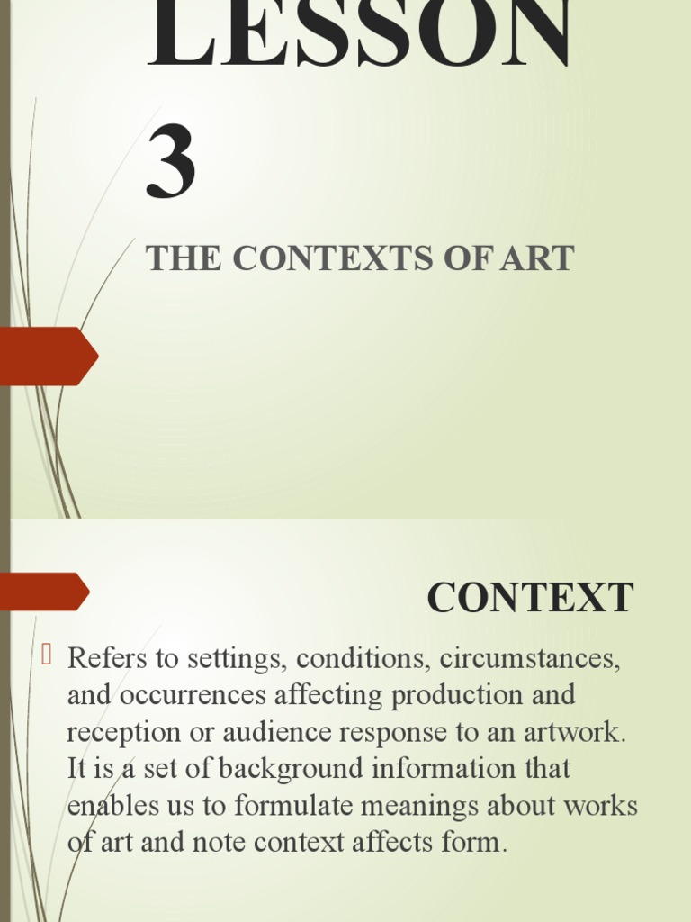 4 Unit 1 Lesson3 6 Context of Art | PDF | Philippines