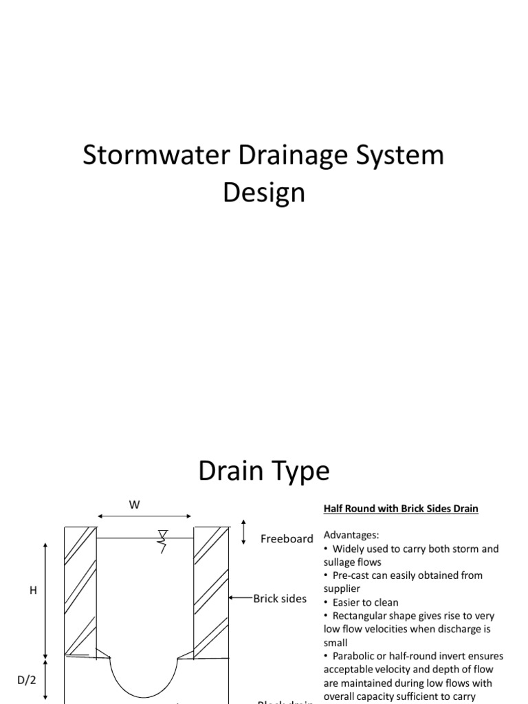 Storm Water Drainage System Design | PDF