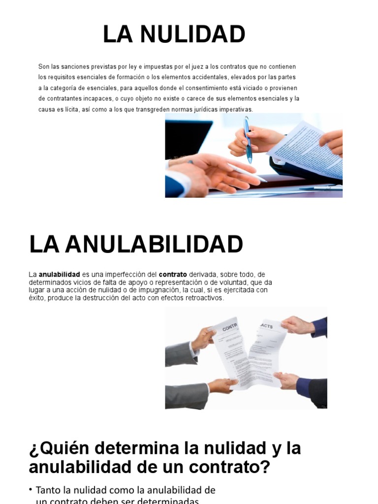 Nulidad y Anulabilidad de Contrato | PDF | Nulo (ley) | Estatuto de limitaciones