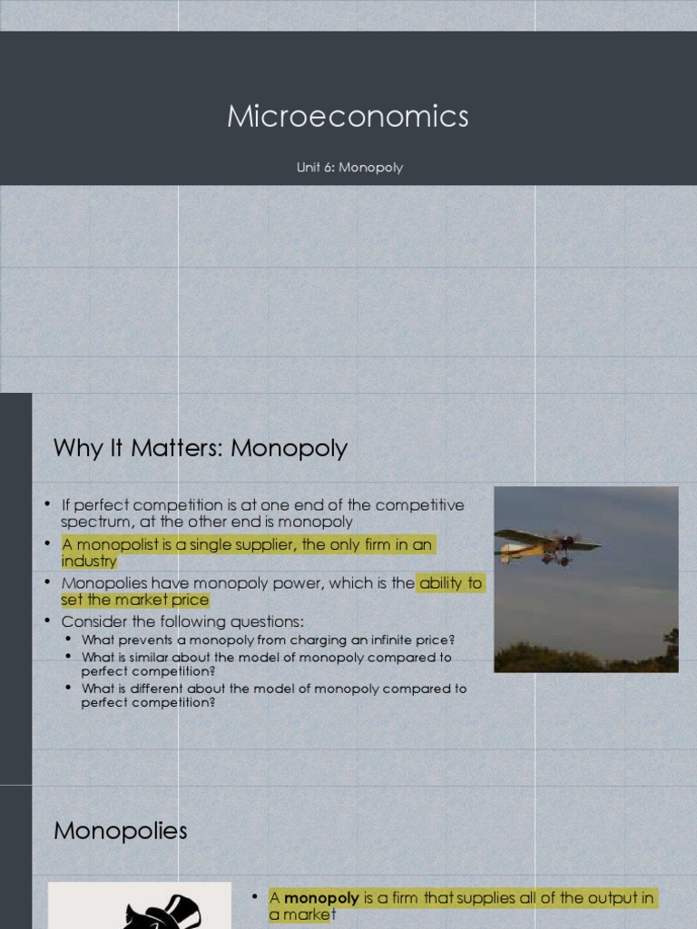 6.1. - Monopoly, Competition and Oligopoly | PDF | Oligopoly | Monopoly