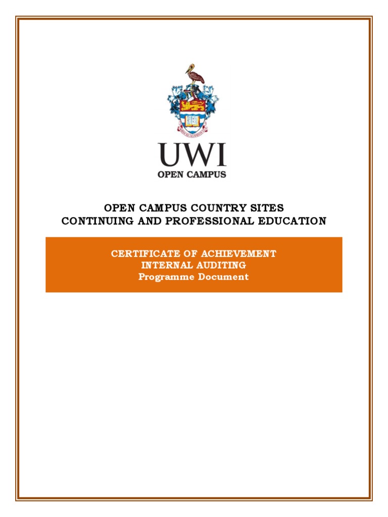 Internal Auditing Certificate Programme | PDF | Internal Audit | Audit