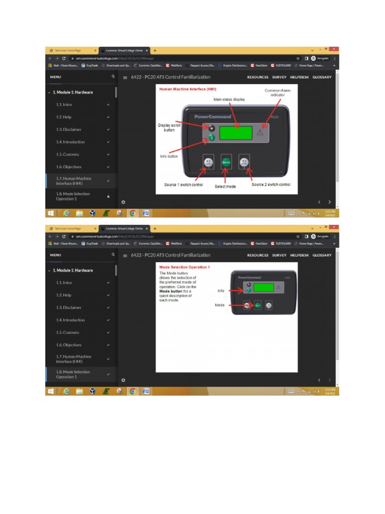 PC20 ATS Controller Familiarization | PDF