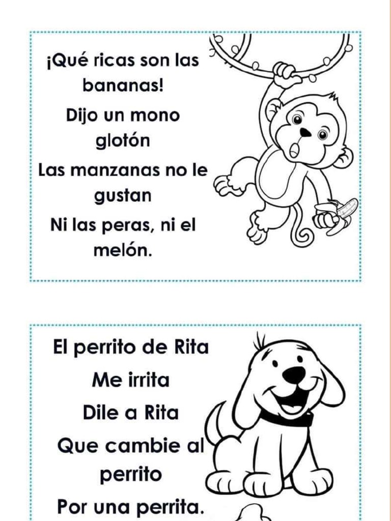 100 Rimas para Trabajar Con Los Niños | PDF