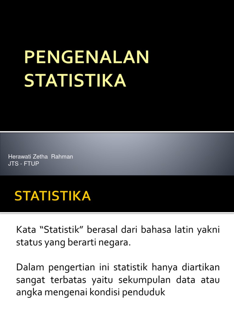 Metode Statistik dan Analisis Data | PDF