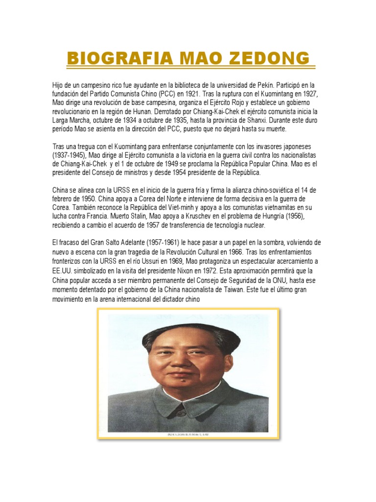 BIOGRAFIAS | PDF | Fidel Castro | Mao Zedong