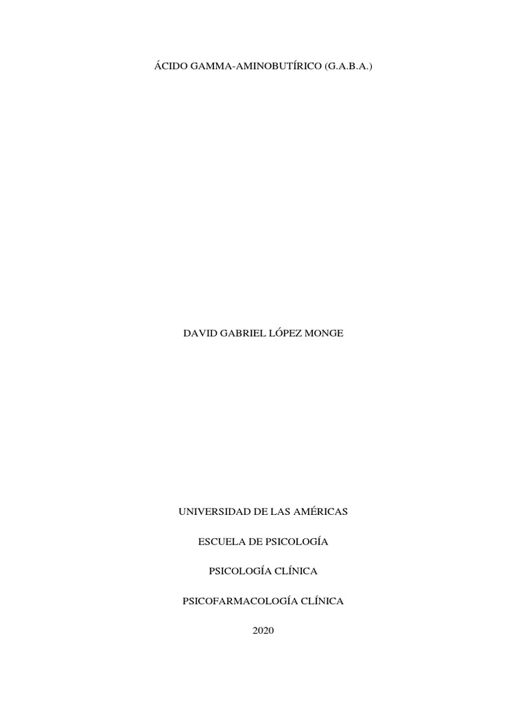 GABA | PDF