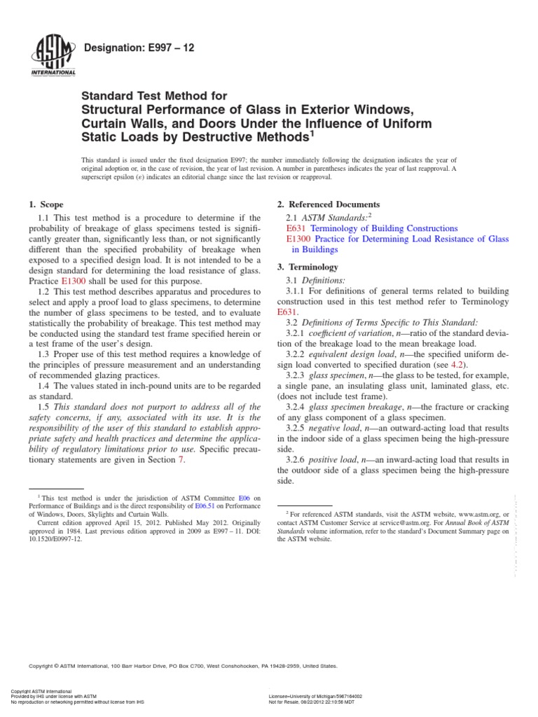 Astm E997-12 | PDF | Screw | Glasses