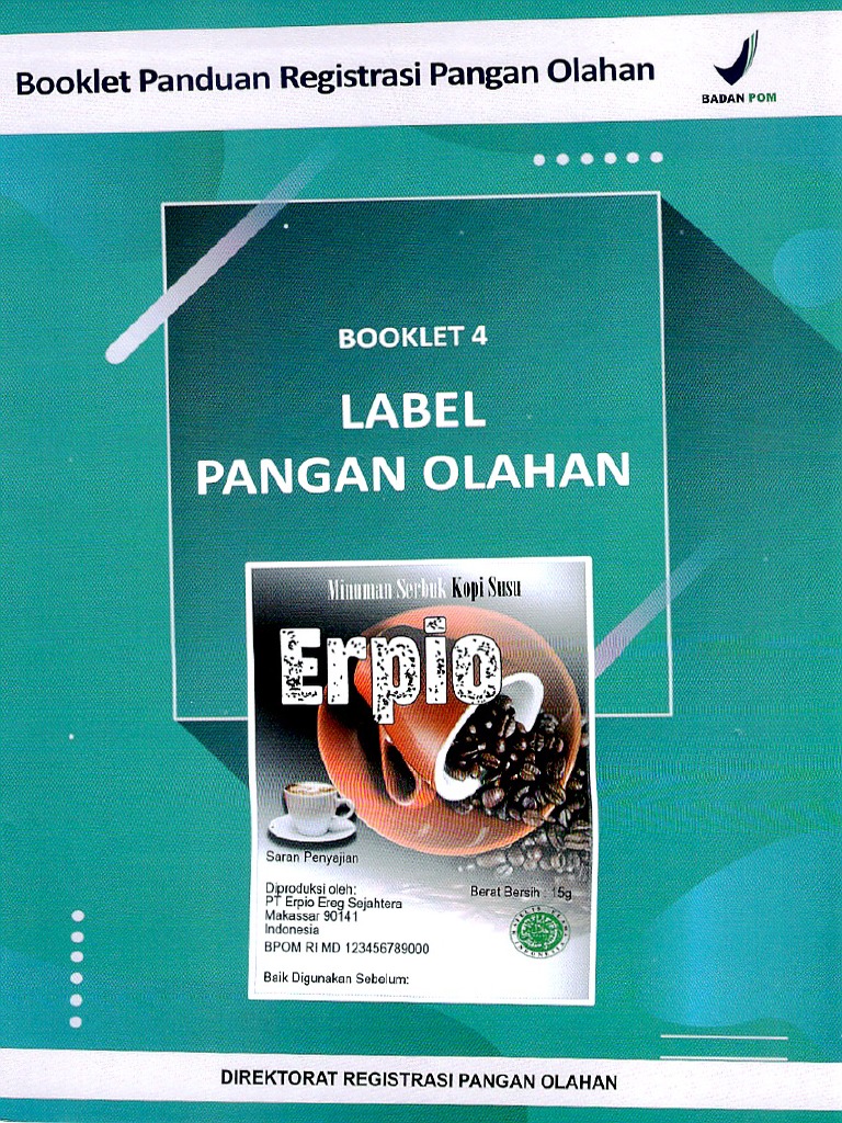 Booklet 4 Label Pangan Olahan | PDF