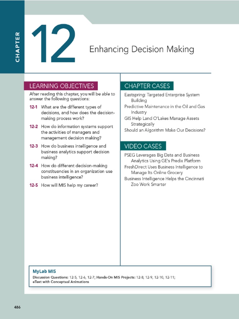 MIS Ch12 | PDF | Predictive Analytics | Analytics