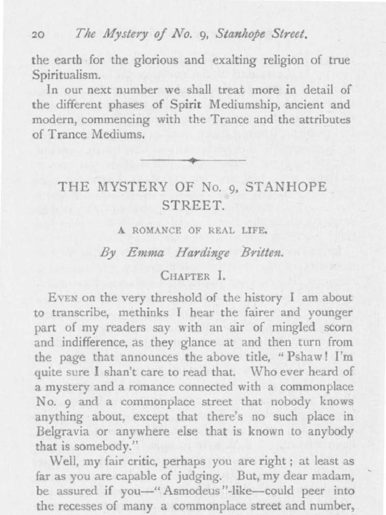 The Mystery of No. 9, Stanhope Street | PDF