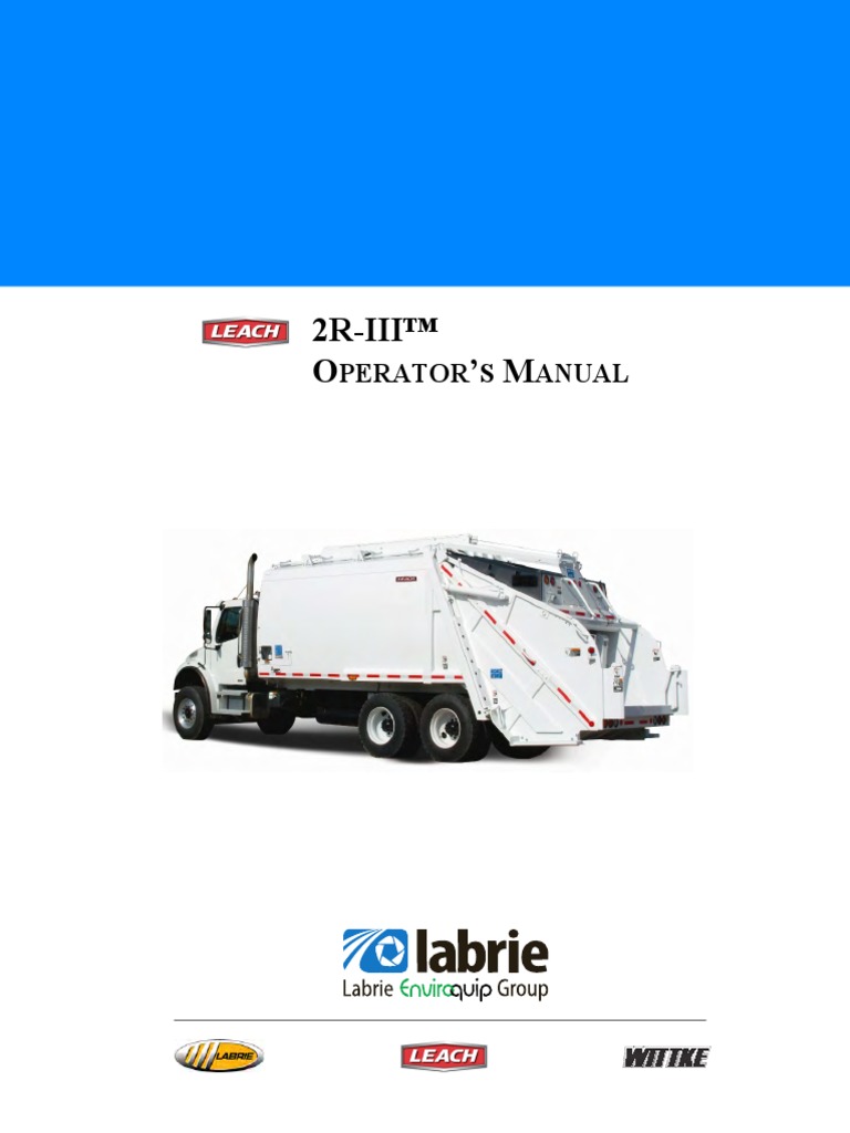 Labrie Leach 2RIII Op Manual | PDF | Manufactured Goods | Vehicles