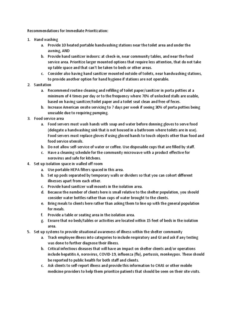 TRAC Walk Through Recommendations | PDF | Hand Washing | Bleach