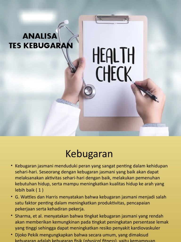 Analisa Tes Kebugaran Dan Trik Agar Sehat Dan Bugar Sepanjang Usia | PDF