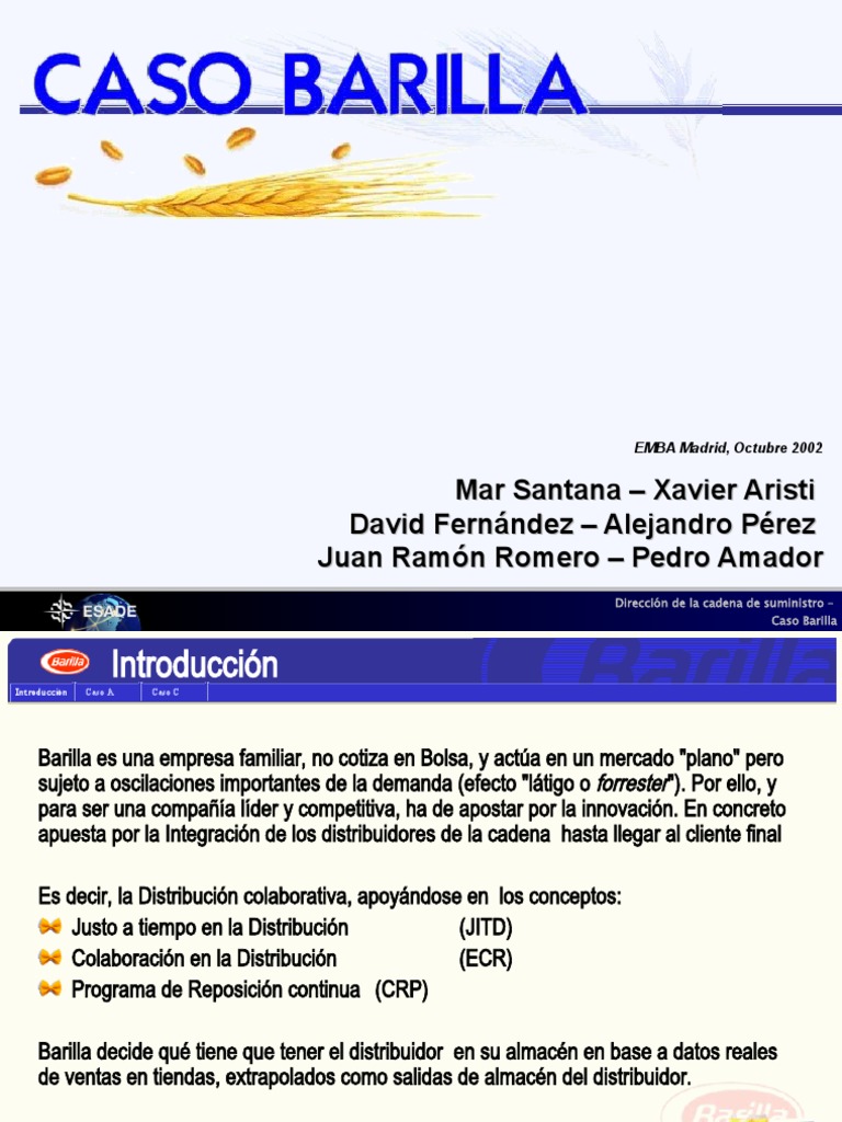 Caso Barilla | PDF | Logística | Business