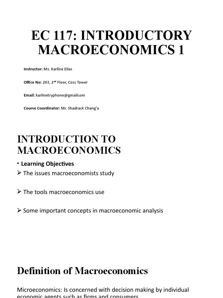 Introduction To Macroeconomics Pdf Cost Of Living Macroeconomics