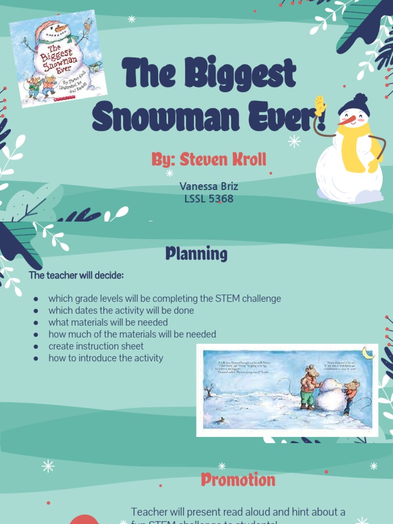 LSSL 5368 - m3 The Biggest Snowman Ever | PDF | Design | Science ...