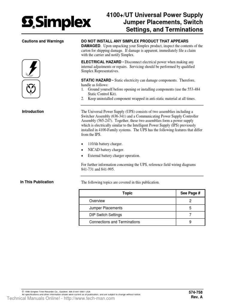 4100+ UT Universal Power Supply Settings Rev A | PDF | Battery Charger ...