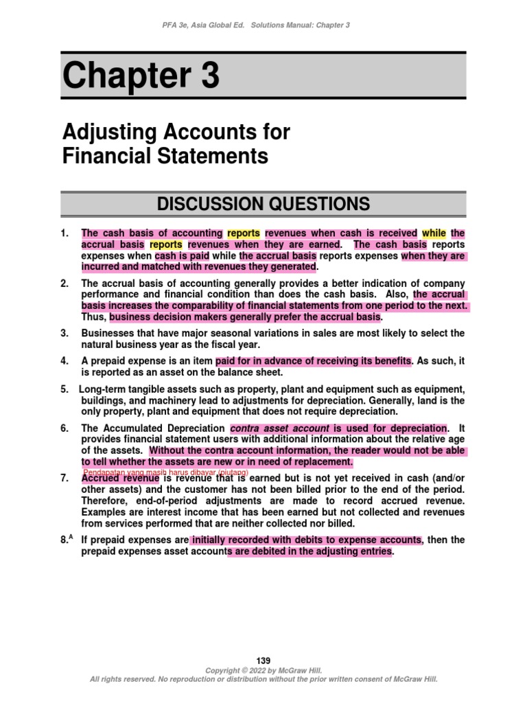 PFA 3e 2021 SM CH 03 - Adjusting Accounts For Financial Statements ...