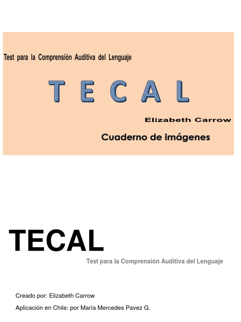 TECAL Cuaderno de Imágenes | PDF | Oración (Lingüística) | Asunto (gramática)