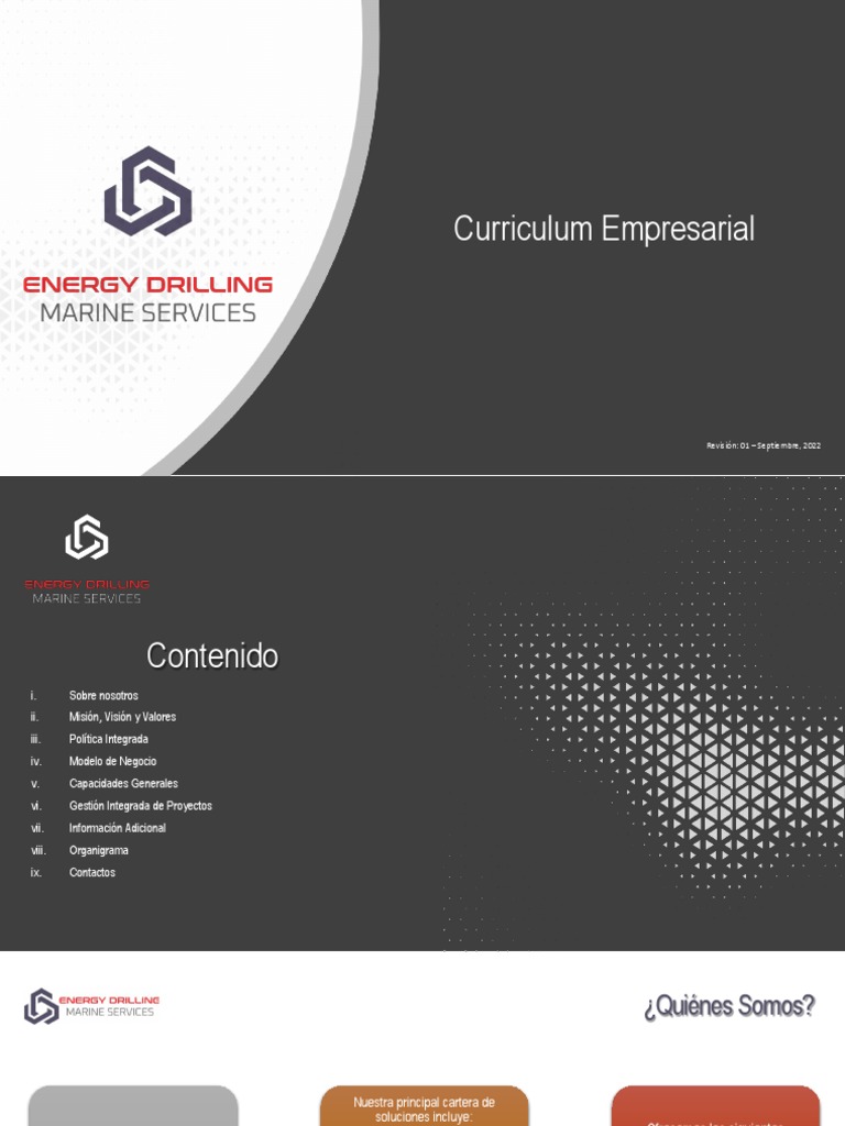 Curriculum Empresarial Energy Drilling Rev 01 | PDF | Planificación | Modelo de negocio