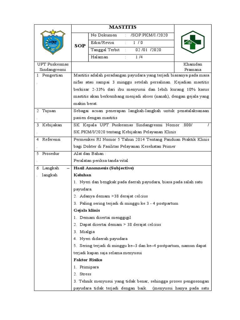 Penanganan Mastitis pada Ibu Nifas | PDF