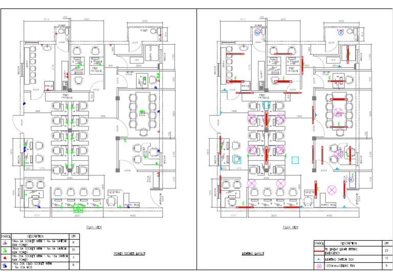 Ae New Office Ligting and Power Socket Layoutl | PDF
