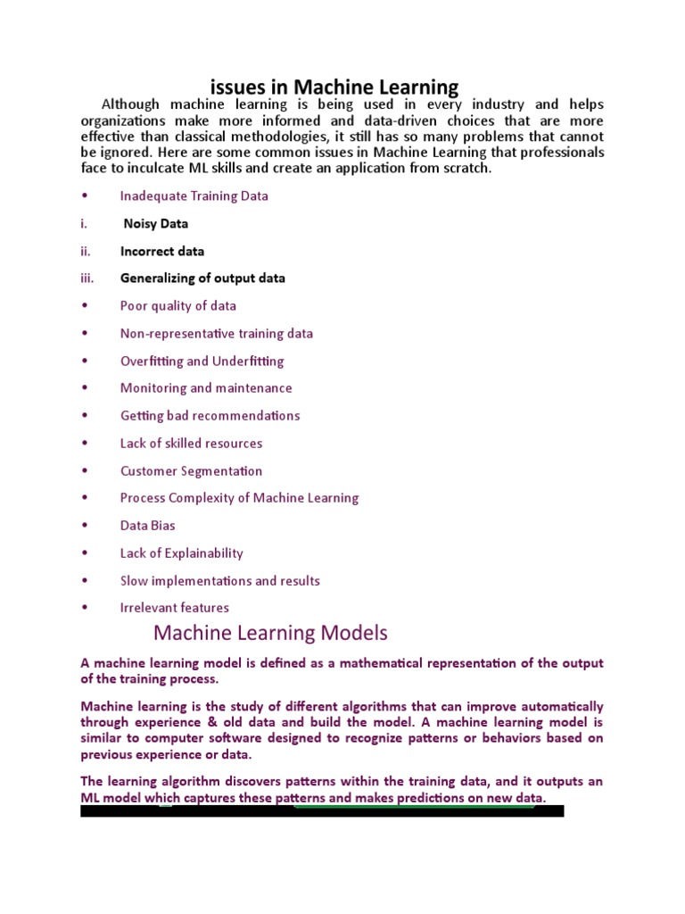 ML Notes | PDF | Machine Learning | Data
