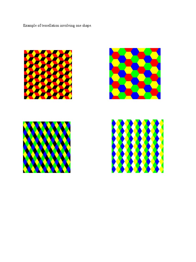 Example of Tessellation Involving One Shape | PDF