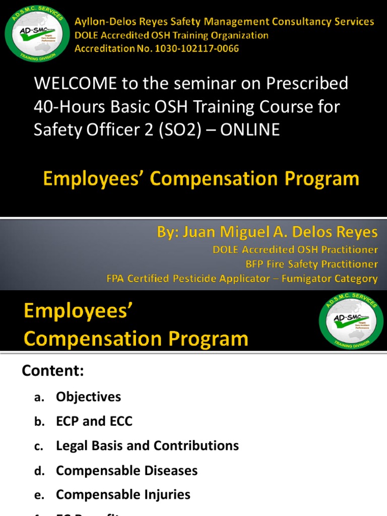 14 BOSH - Module 6 Employees Compensation Program | PDF | Welfare ...
