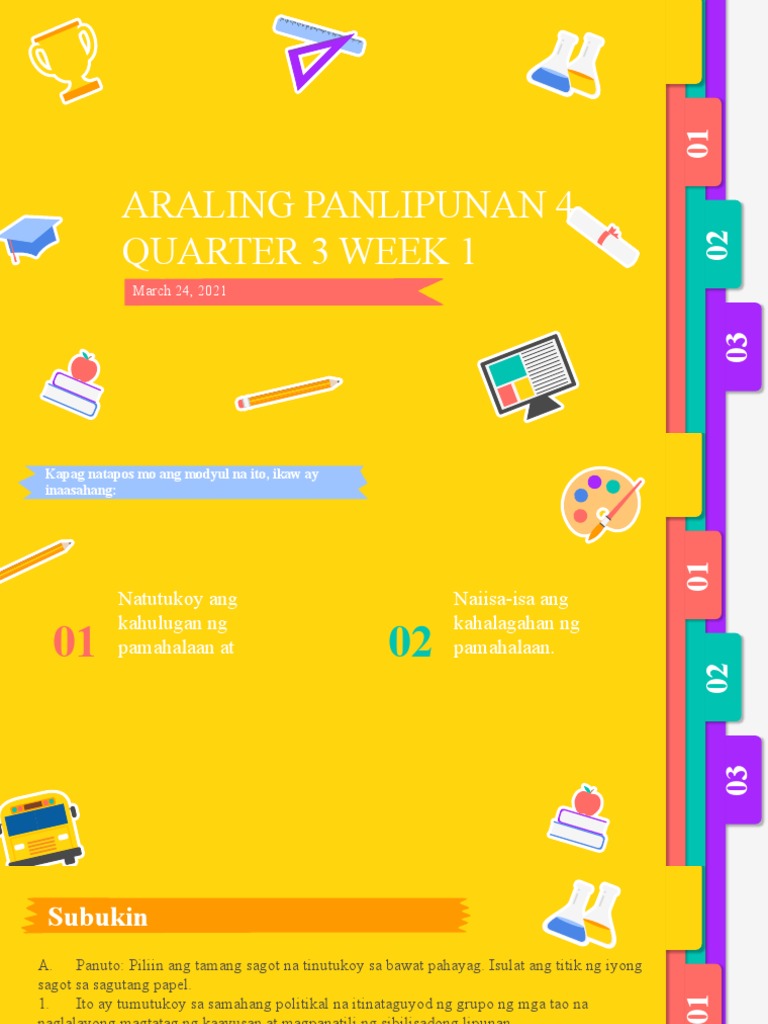 Ap 4 - 3RD Quarter Week 1 | PDF