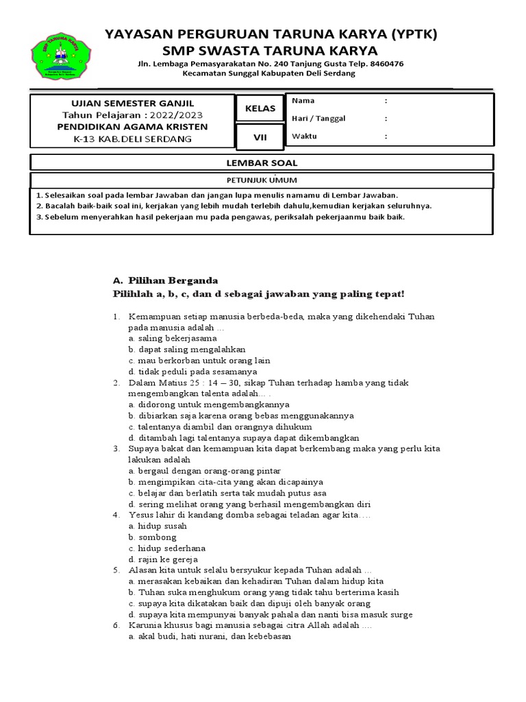 Agam Kelas 7 Revisi | PDF