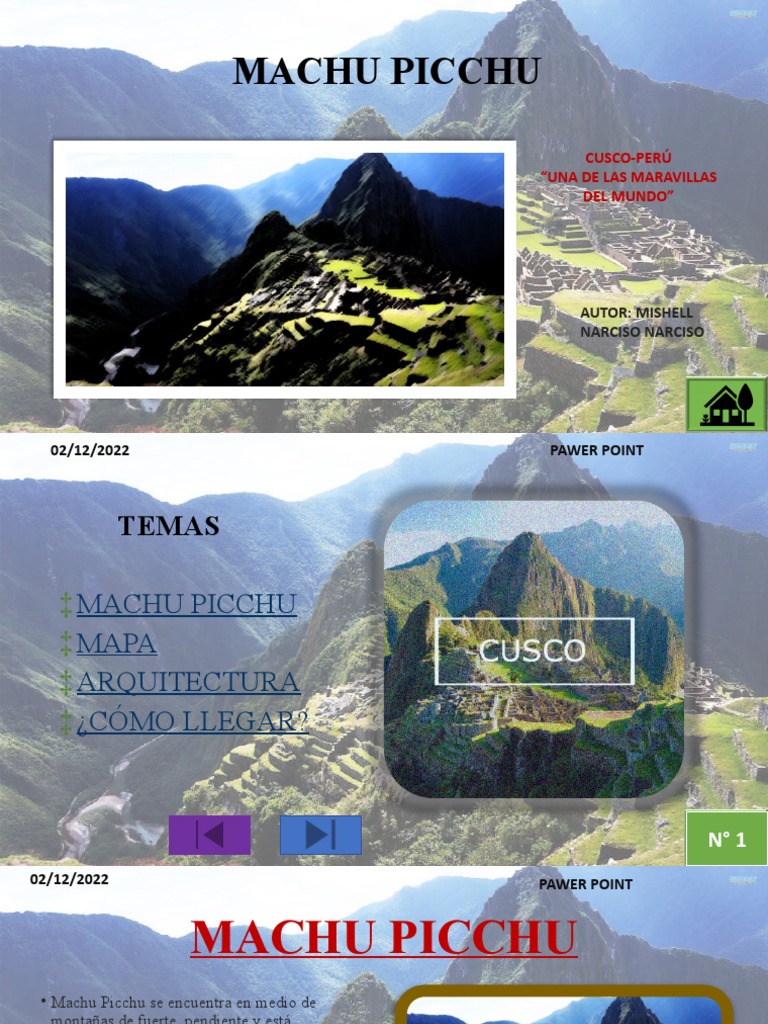 Machu Picchu Presentación Diapositiva | PDF