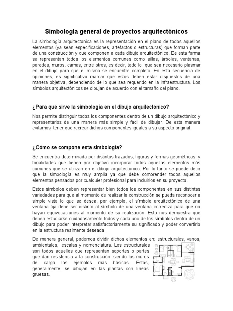 Simbologia de Proyecto Arquitectonico | PDF | Dibujo | Los símbolos