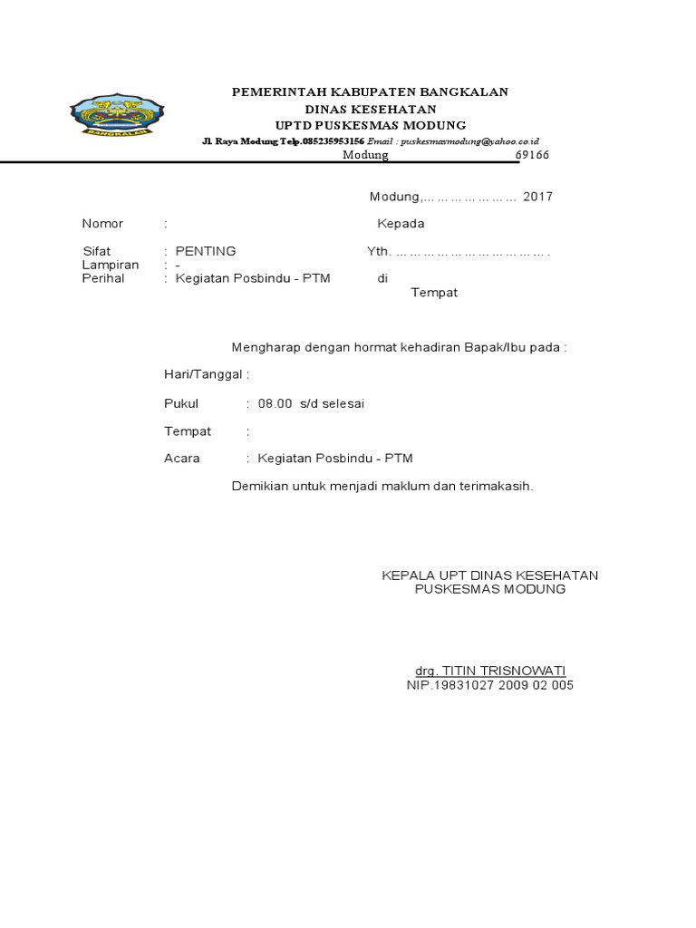 Undangan Posbindu | PDF Undangan Posbindu | PDF