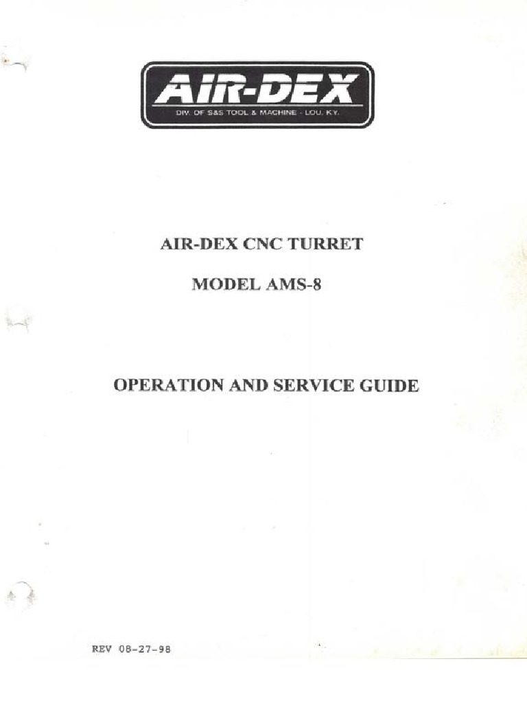 AirDex AMS 8 Operation and Service Guide | PDF
