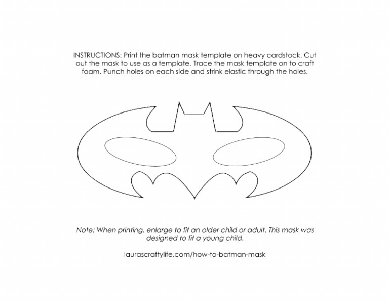 Batman Mask Template | PDF