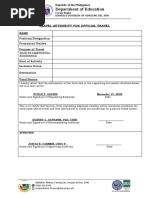 Travel Order New Template DO - 43 s.2022 | PDF