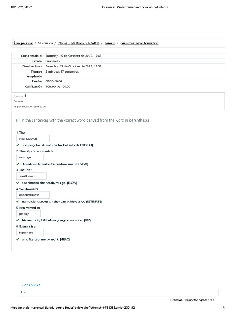 Grammar - Word Formation | PDF