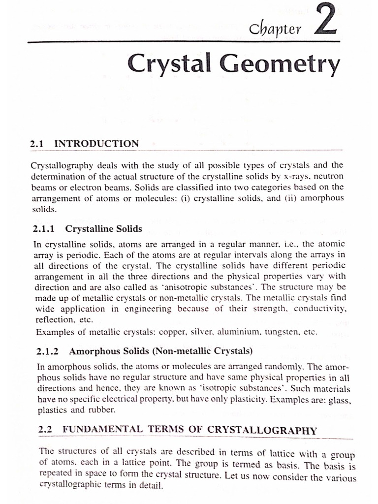Crystal Geometry | PDF