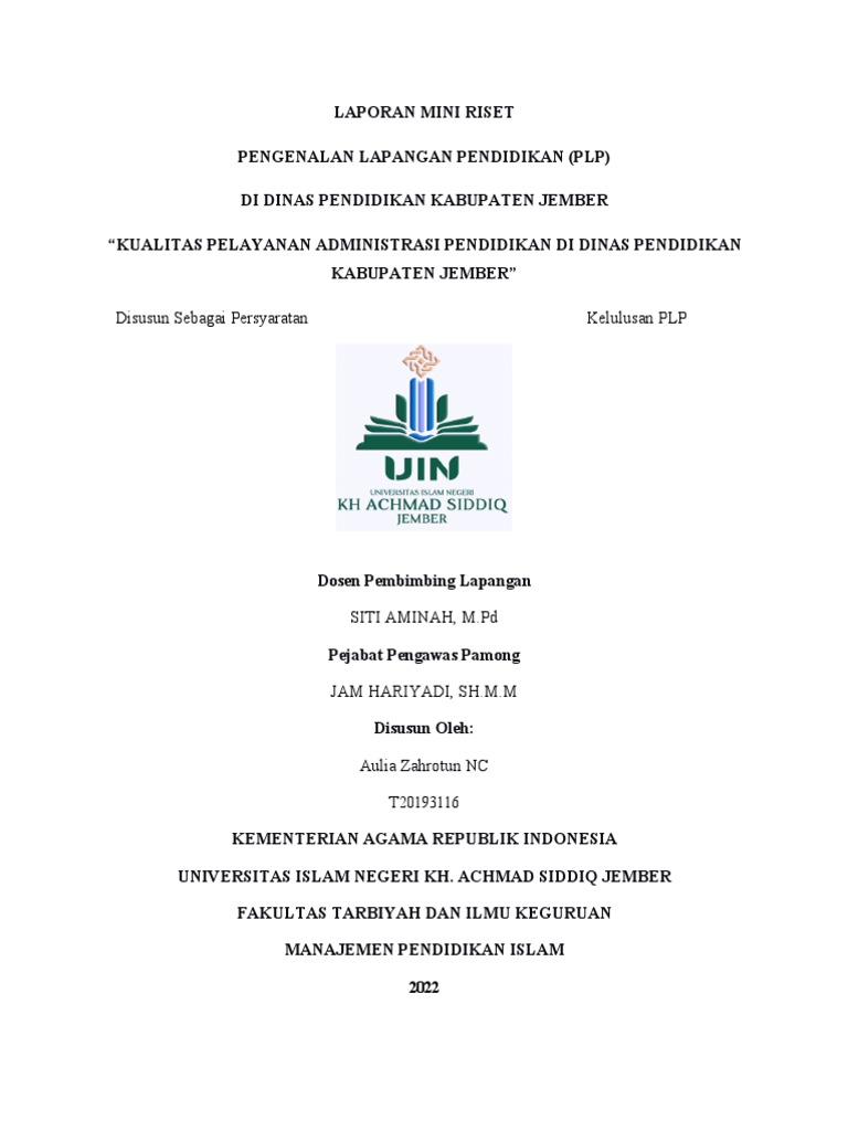 Laporan Mini Riset | PDF | Karier & Perkembangan | Ilmu Sosial