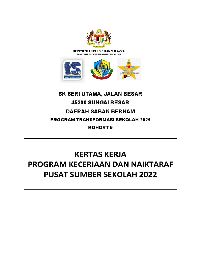 Kertas Kerja Keceriaan Pusat Sumber Sekolah | PDF