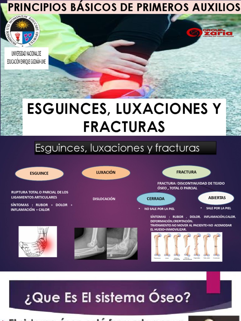 Luxaciones Esguinces y Fracturas | PDF | Primeros auxilios ...