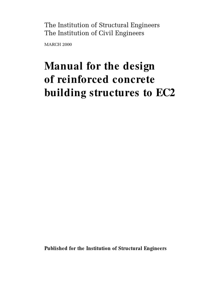 Manual For The Design of Reinforced Concrete Building Structures To EC2 ...