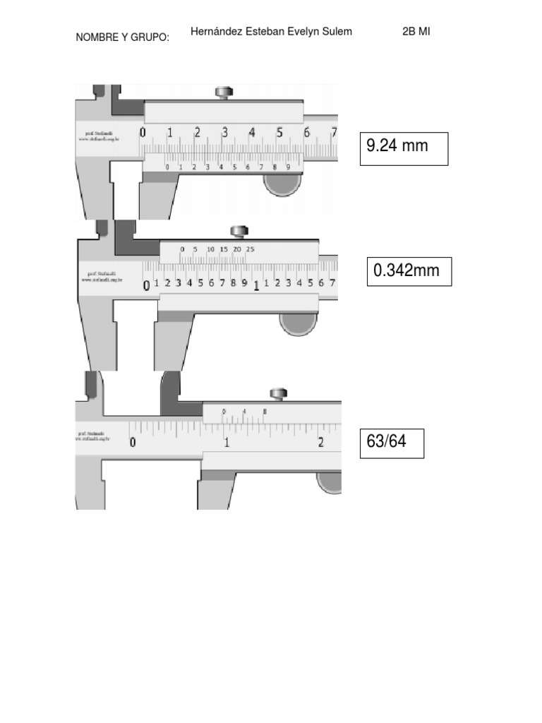 Ejercicios Vernier 02 | PDF