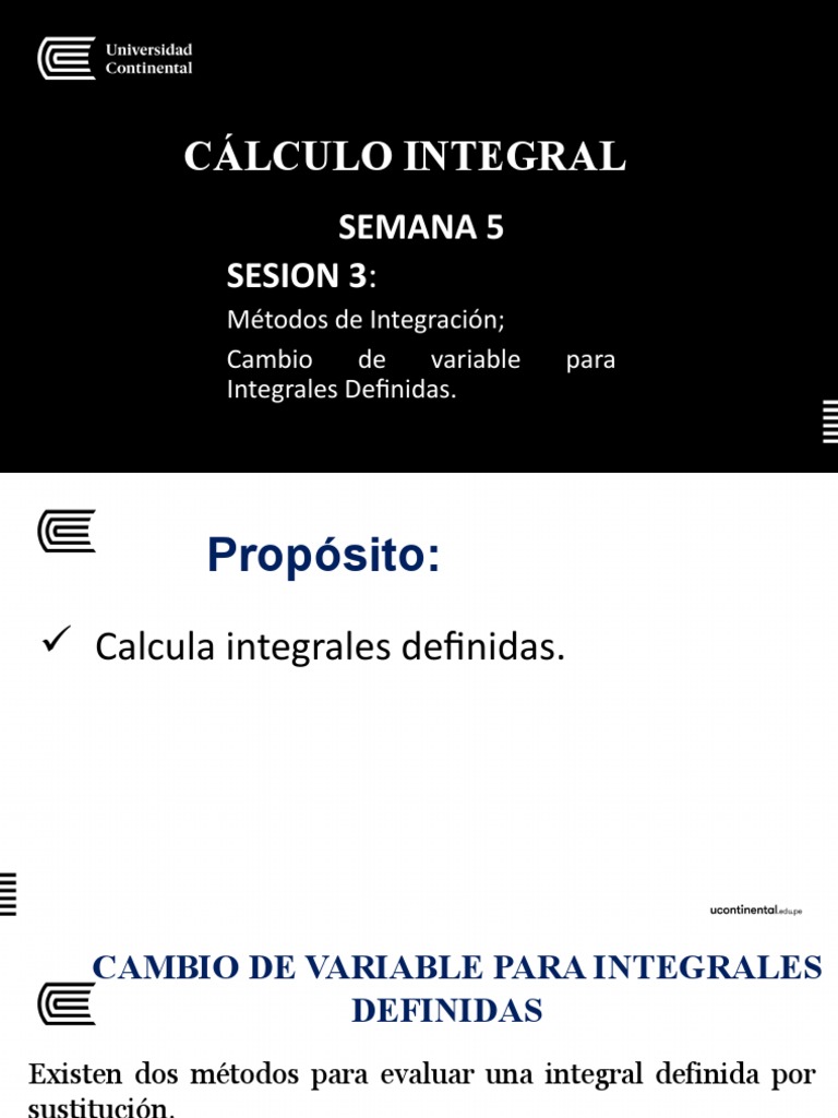 Cambio de Variable en Integrales Definidas | PDF | Integral | Matemáticas