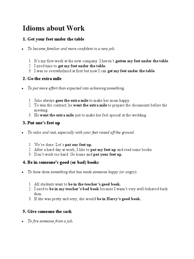 9 Common Idioms About Work - Basic English Speaking | PDF