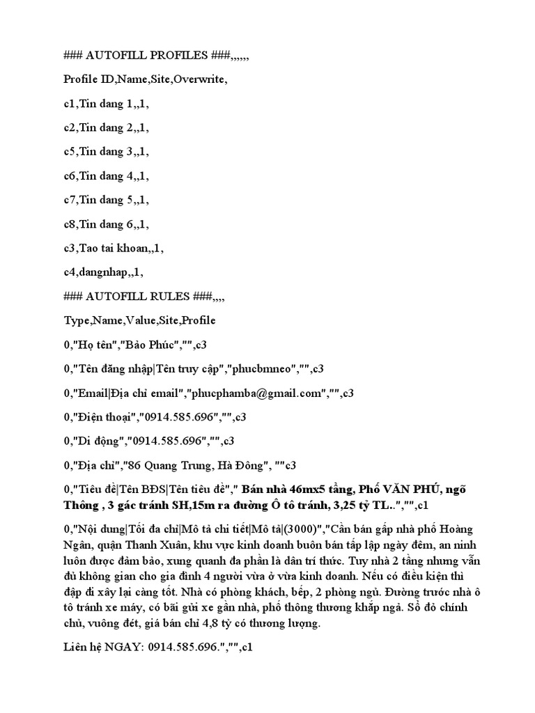 CODE Auto Fill | PDF