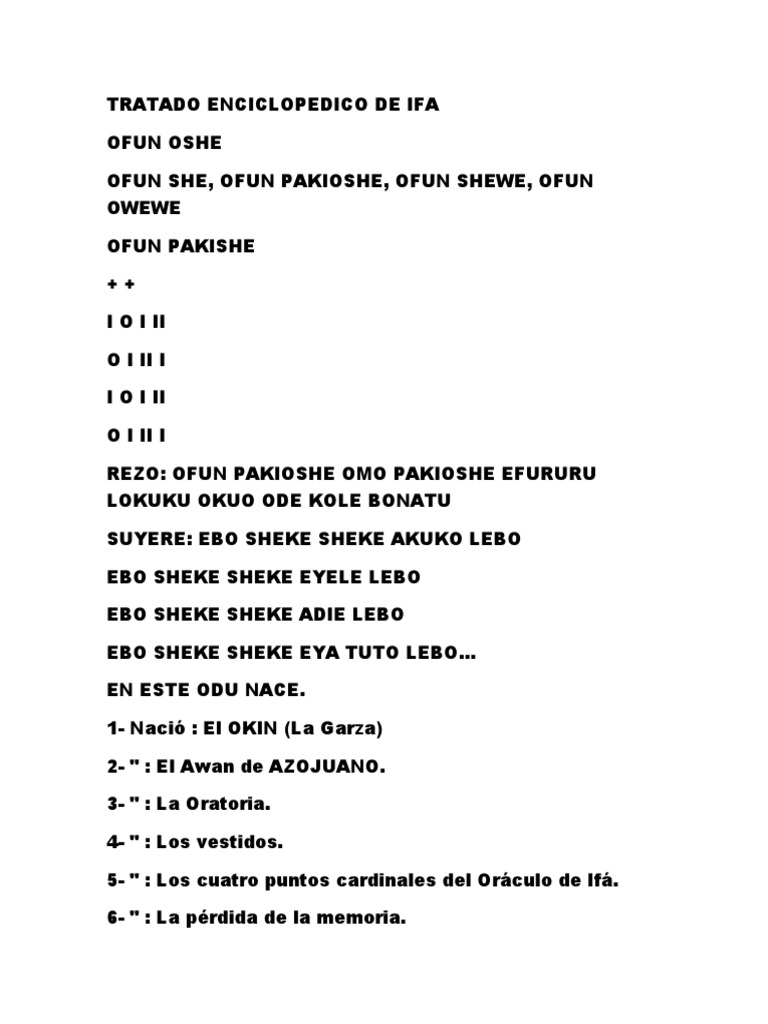 Significado y Prácticas de Ofun She | PDF